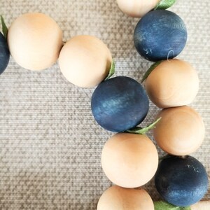 Farmhouse Blueberry Wood Bead Garland Blueberry Garland - Etsy