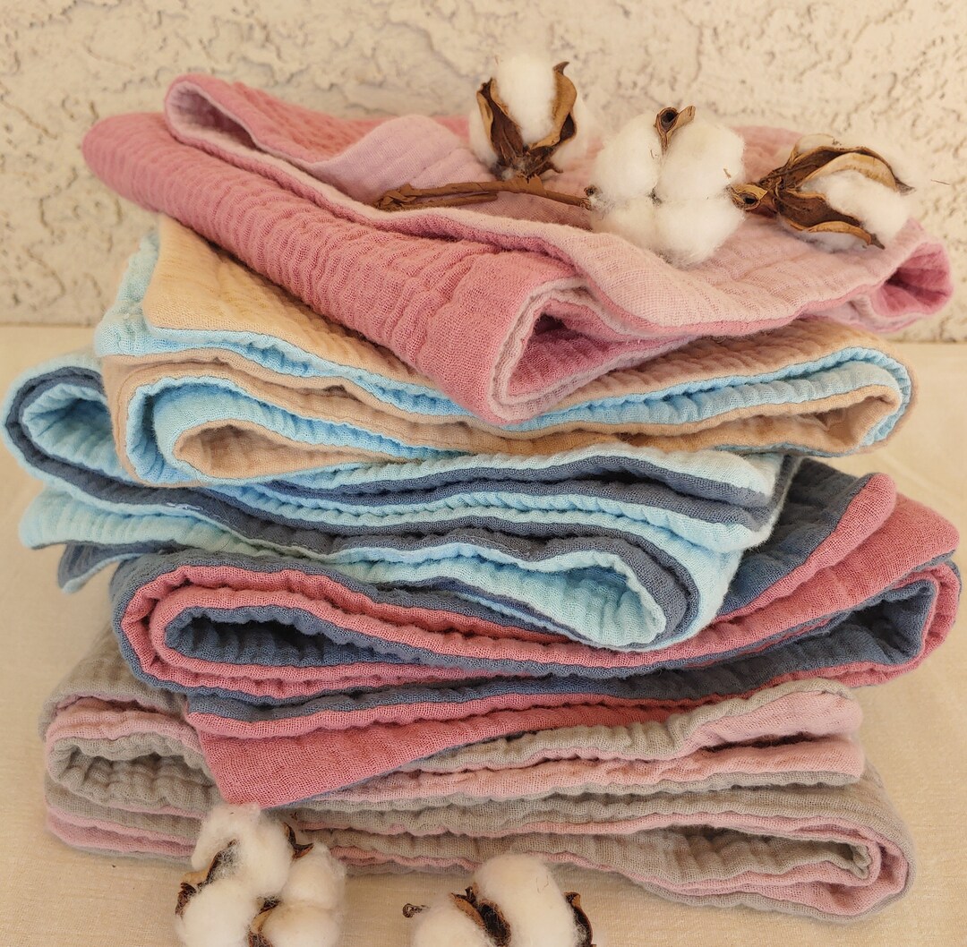 Muslin Thick 4 Layer Gauze Towel, Hand Towel, Reversible Kitchen Towel ...