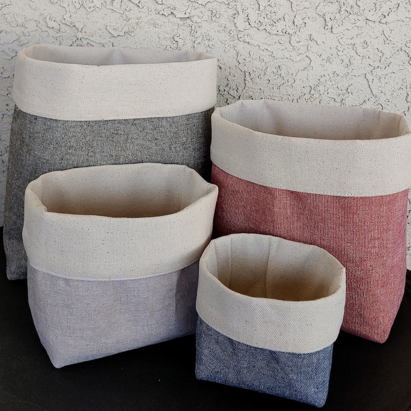 Linen Storage Basket - Etsy