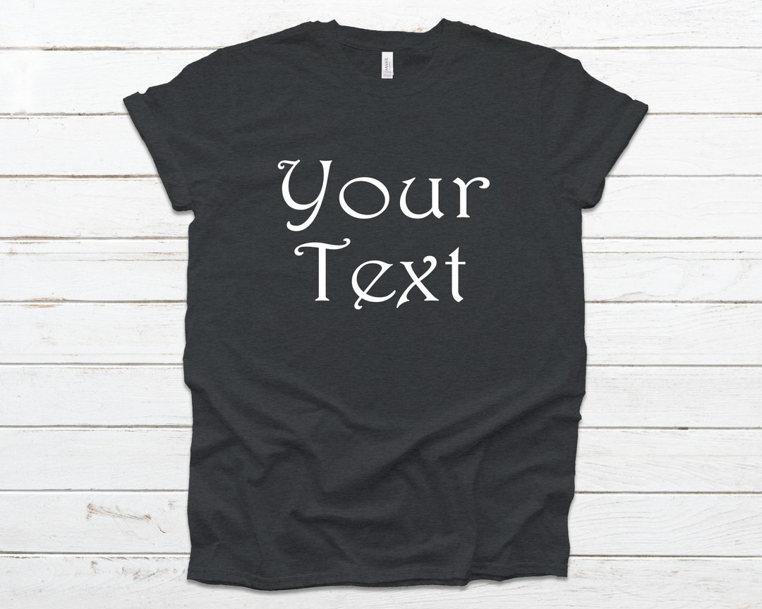 Custom, Personalized T-shirt - Unisex Tee - Gray With Vinyl Letters - Etsy