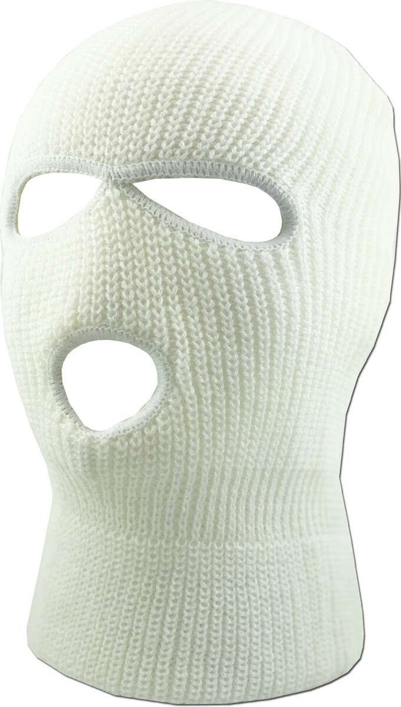 THREE HOLE Ski MASK- Warm Double Thermal Knitted - Etsy