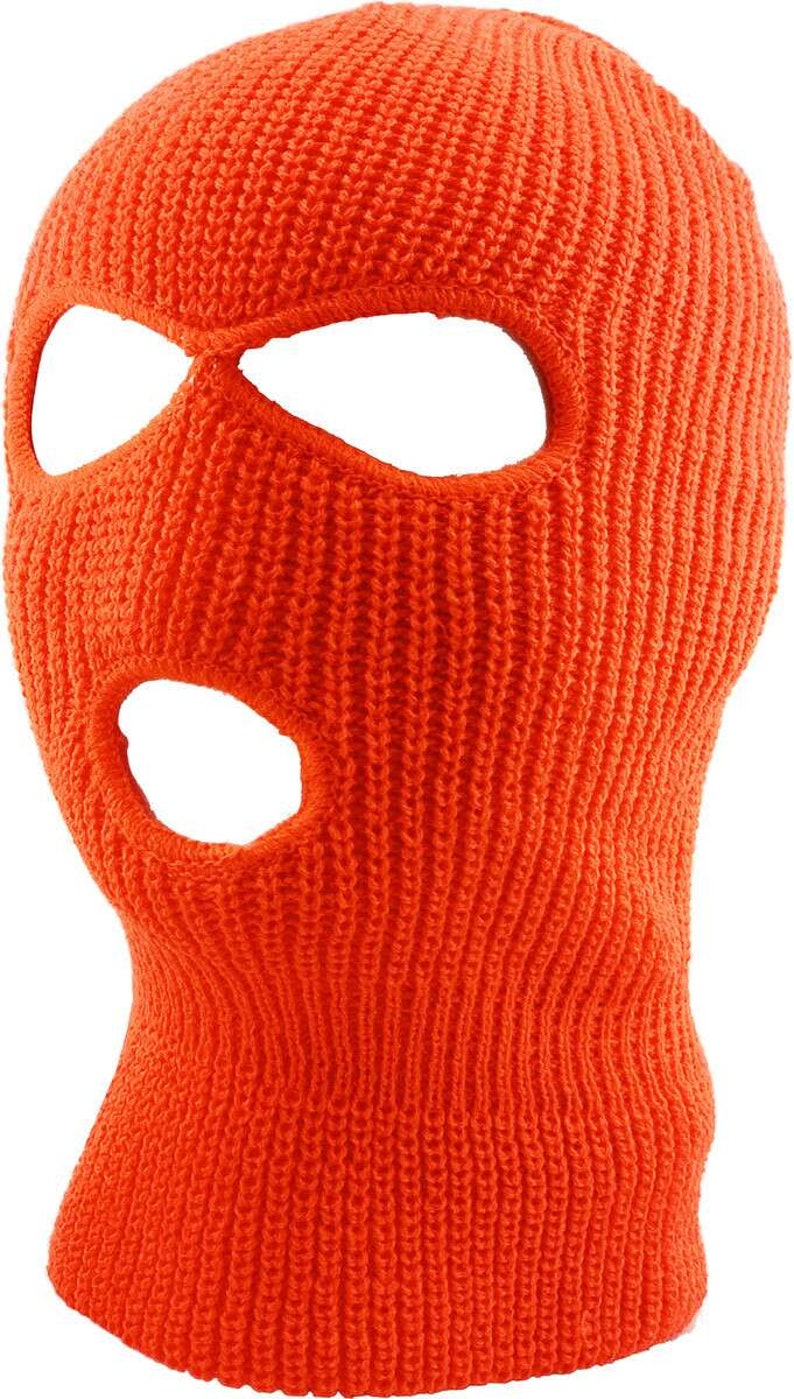 THREE HOLE Ski MASK- Warm Double Thermal Knitted - Etsy