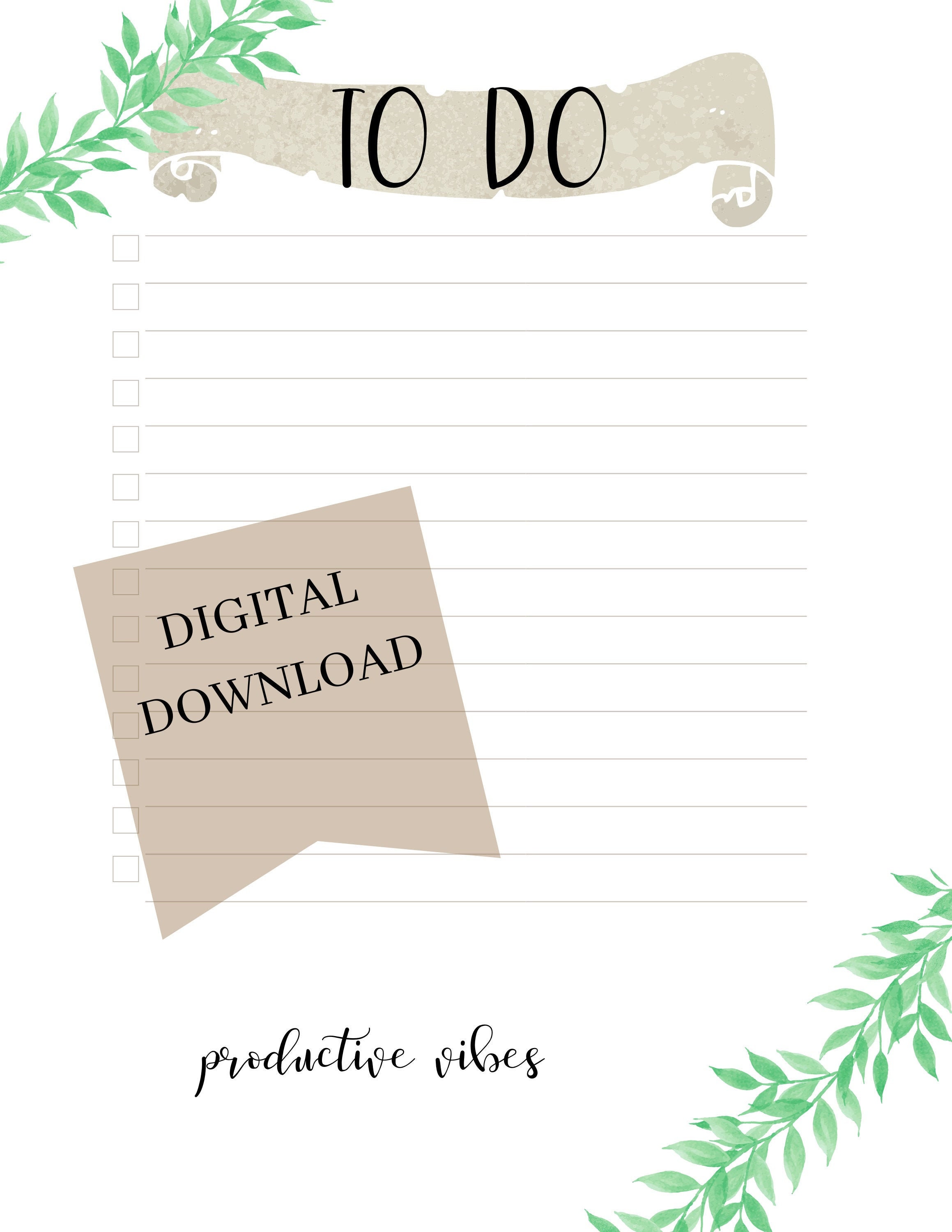 To Do List Page, Printable Stationary, Printable Journal Page, Notebook ...