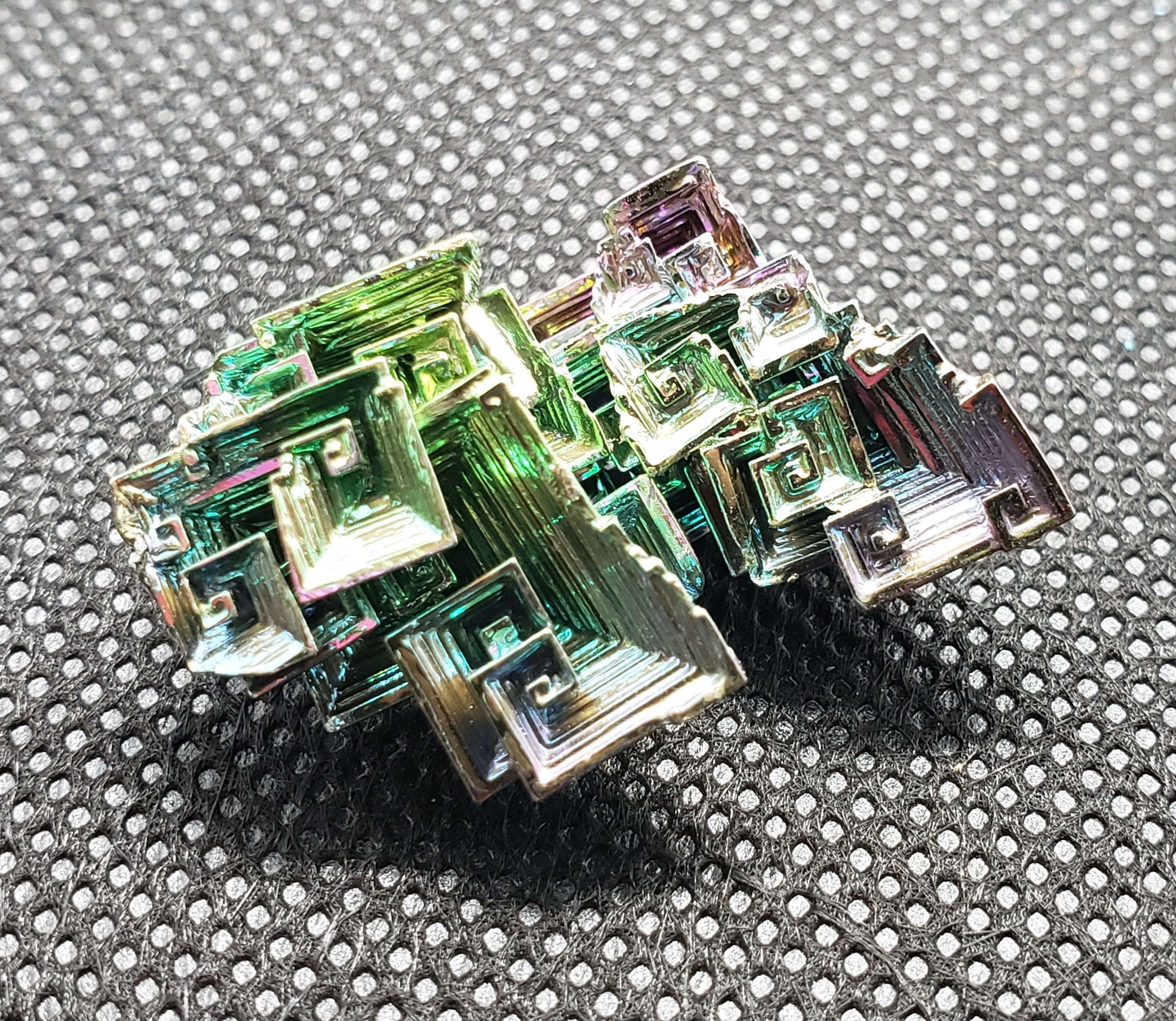 Rainbow Bismuth created crystal | Etsy