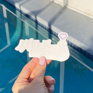 Clear Shibal in Hangul Middle Finger Heart Sticker, Kdrama Stickers ...