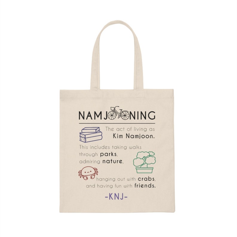 Namjooning Definition Canvas Tote Bag Namjoon Rm Joonie - Etsy