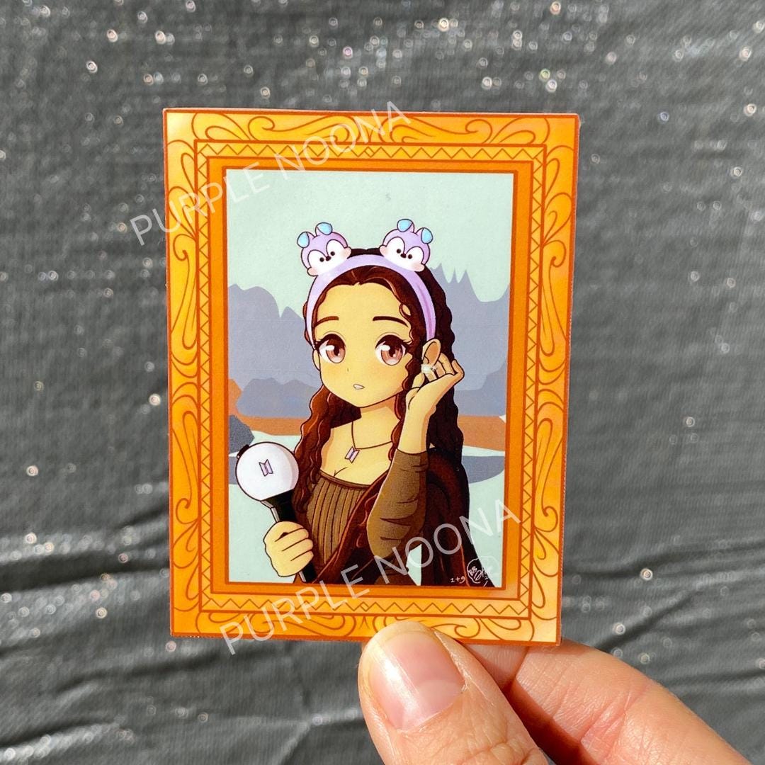 Hobi MONA Llsa Sticker, Jhope Sparkling Vinyl Stickers, Sweet Dreams ...