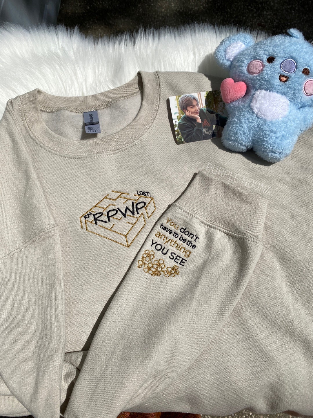Embroidered RPWP Crewneck, Namjoon Unisex Sweatshirt, Kpop Sweater ...