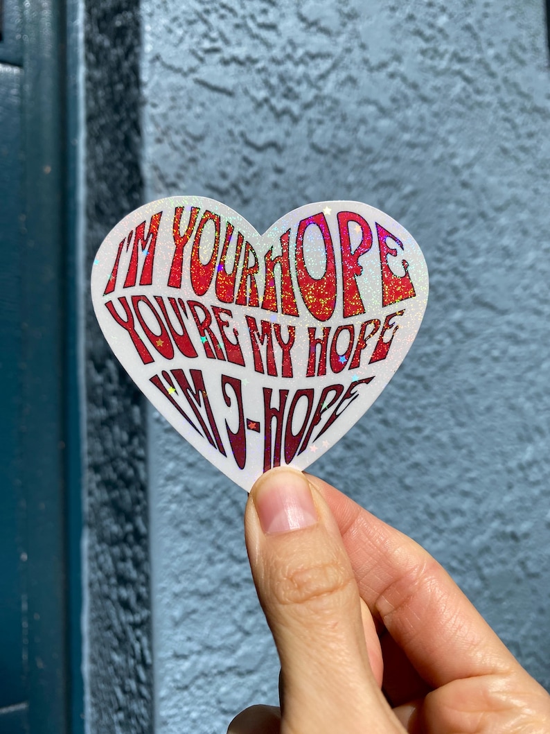 I'm Your Hope Sticker - Kpop Hobi Sparkling Vinyl Stickers - Etsy