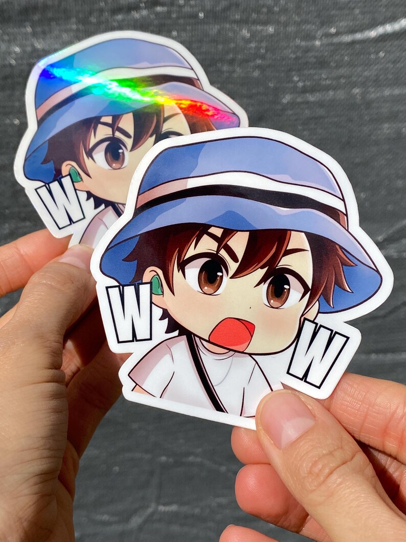 Hobi WOW Meme Sticker: Hope World Holographic Vinyl Stickers - Etsy