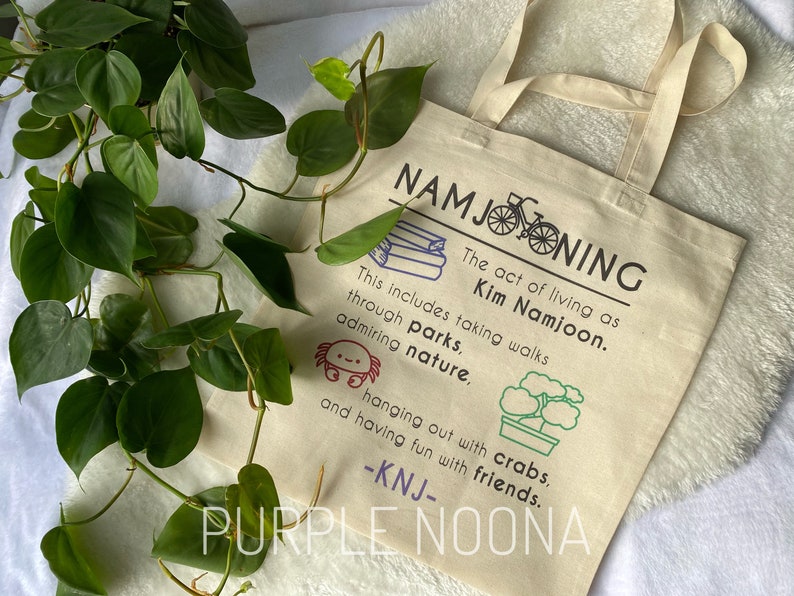 Namjooning Definition Canvas Tote Bag Namjoon Rm Joonie - Etsy