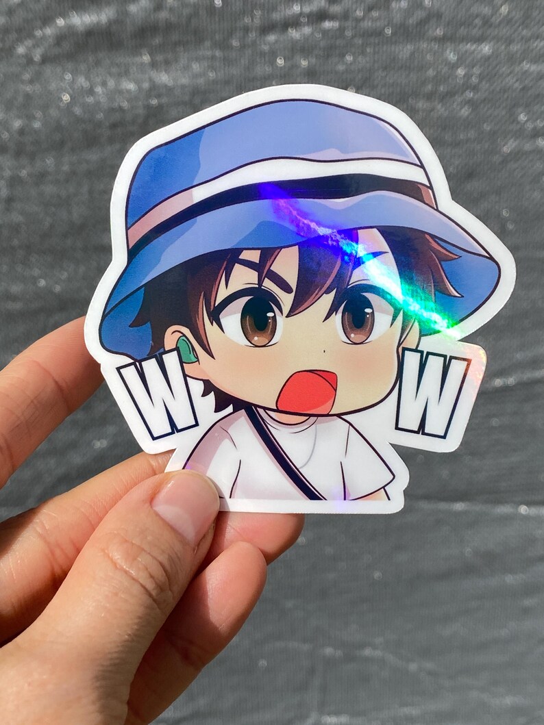 Hobi WOW Meme Sticker: Hope World Holographic Vinyl Stickers - Etsy
