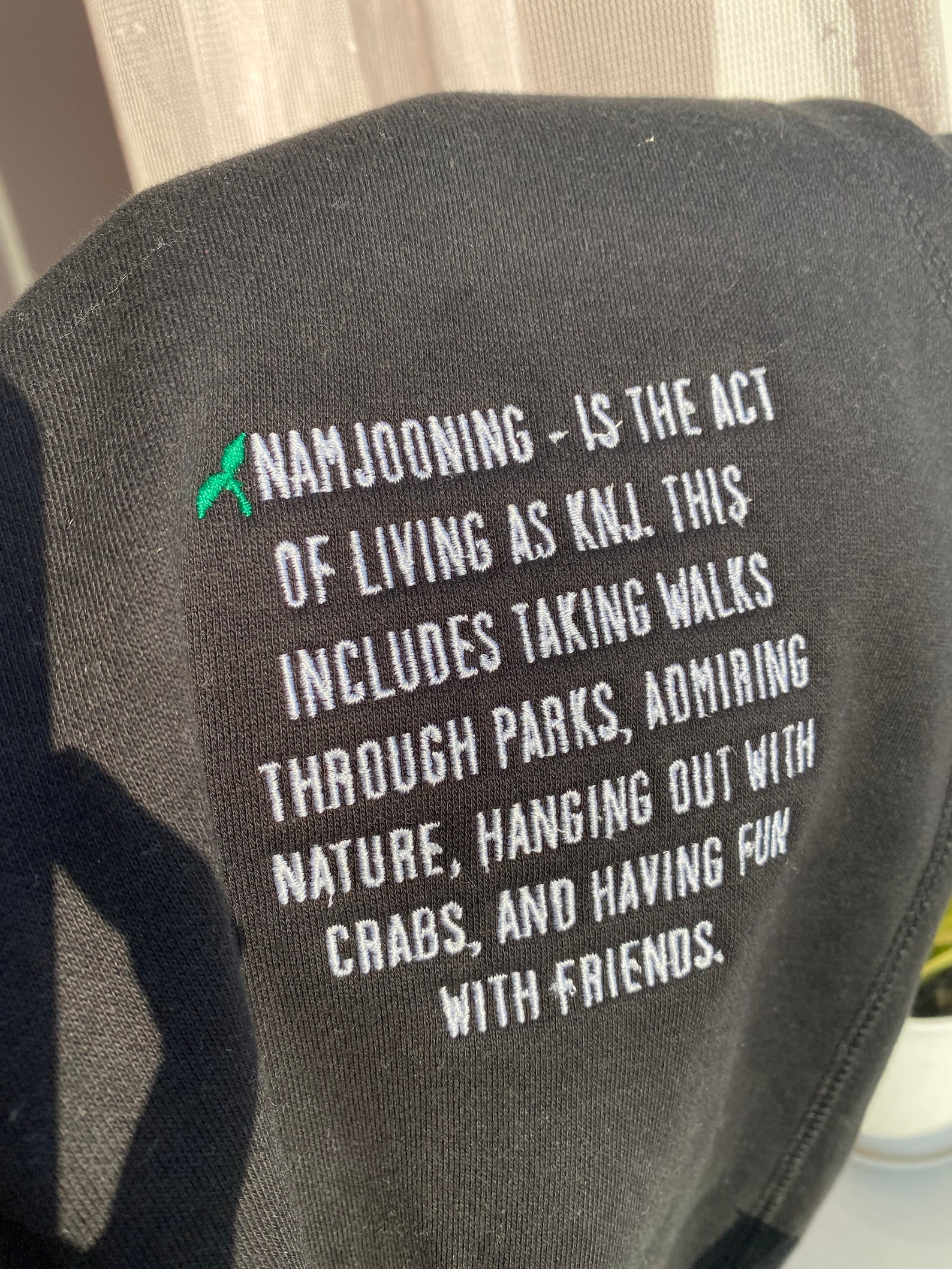 Namjooning Definition Embroidered Sweatpants: Kpop Joonie Unisex ...