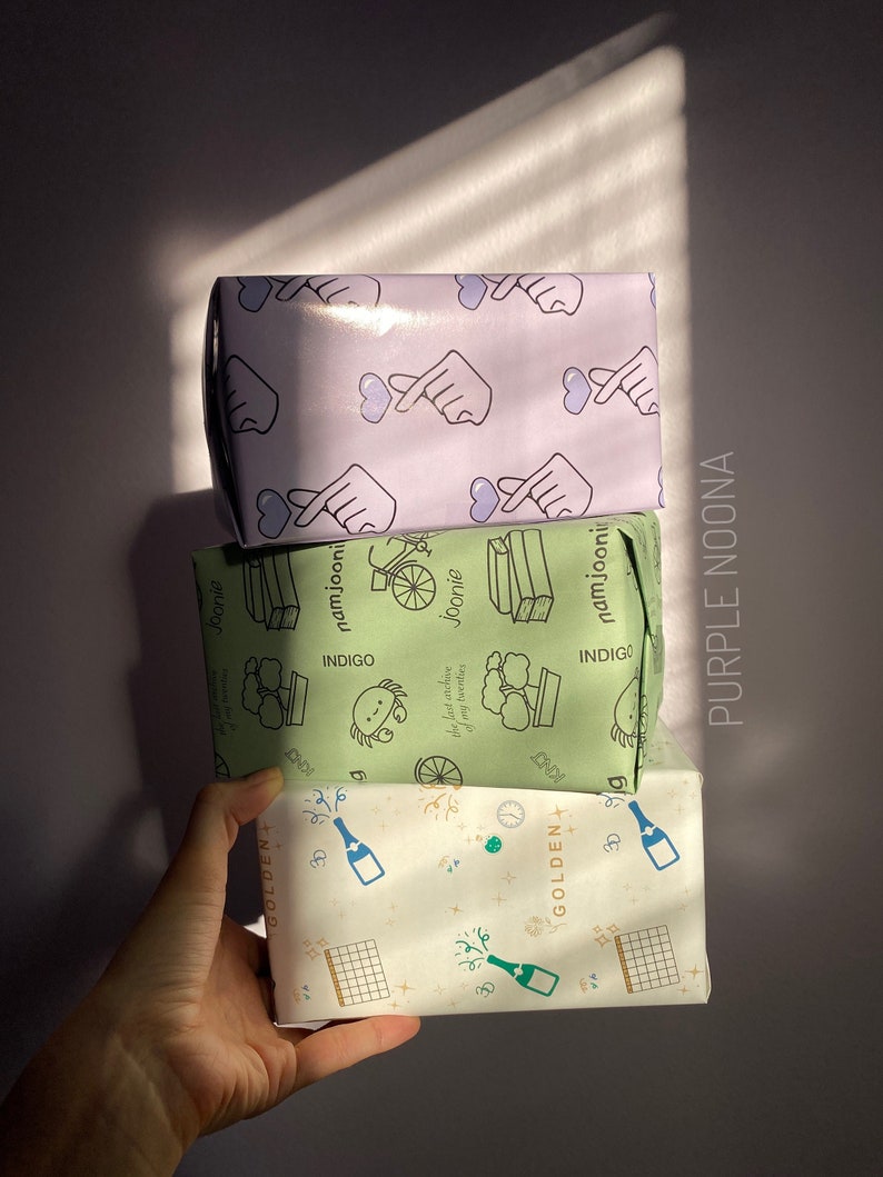 Kpop Finger Heart Wrapping Paper: Korean Boharae Satin Finish - Etsy