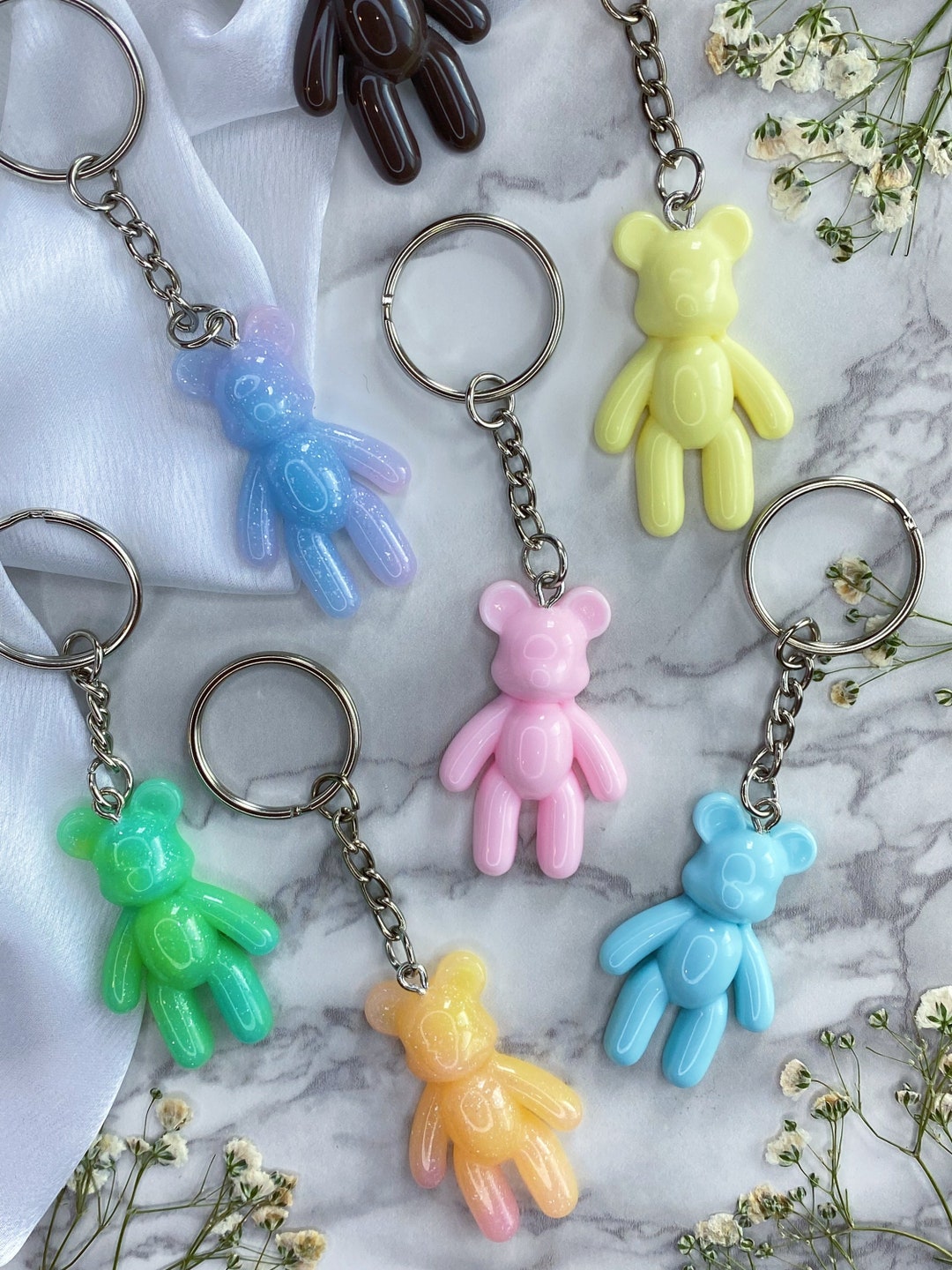 Small Vibrant Bear Keychains, Stocking Stuffer, Christmas - Etsy