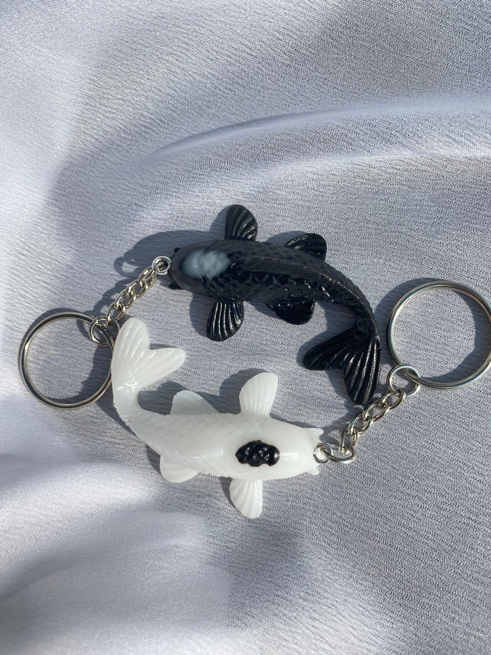 Yin and Yang Koi Fish Set koi fish keychain resin keychain | Etsy