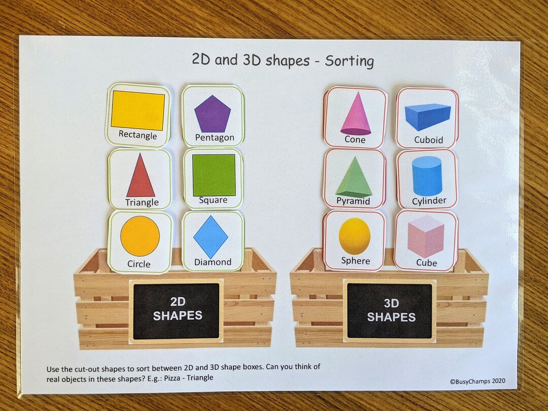 Shapes Activity-2d and 3D Shapes,busy Book and Busy Binder Pages ...