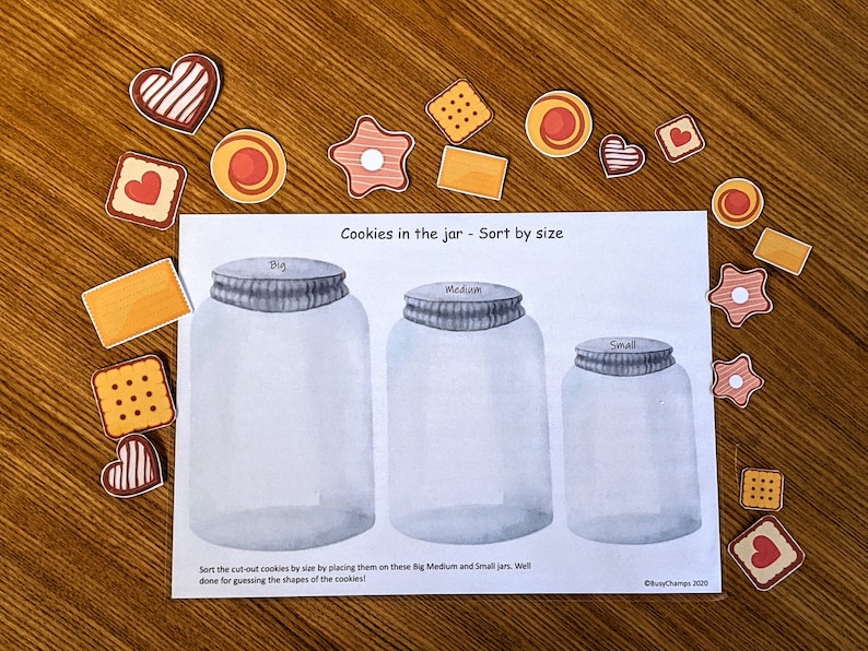 Sort by Size Worksheet, Size Sorting Game, Educational Preschool ...