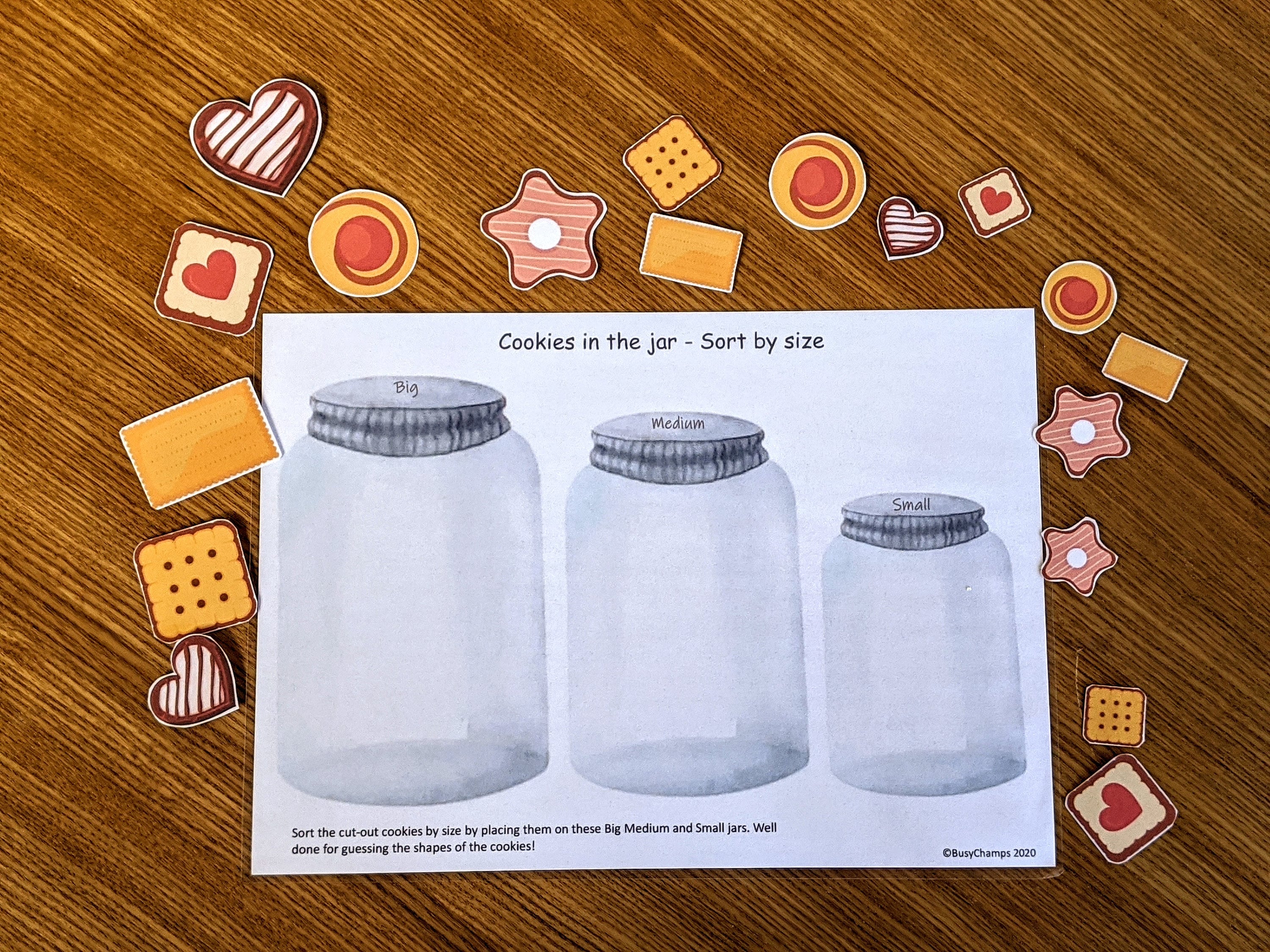 Sort by Size Worksheet, Size Sorting Game, Educational Preschool ...