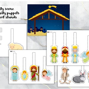 Printable Nativity Scene Puppets, Christmas Story With Puppets ...