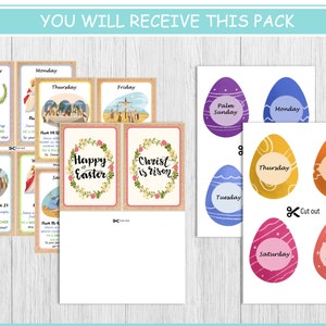 Printable Easter Holy Week Calendar, Easter Countdown, Christian Easter ...