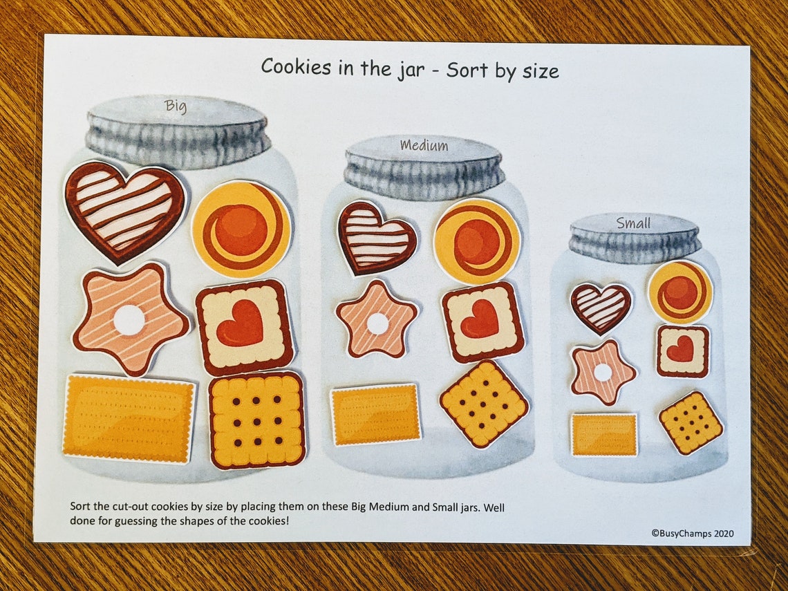 Sort by Size Worksheet, Size Sorting Game, Educational Preschool ...