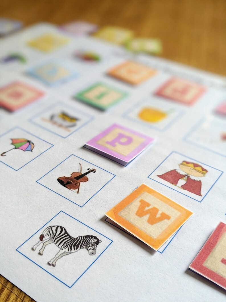 Alphabets and Beginning Sounds, Printable Alphabet Game, Preschool ...