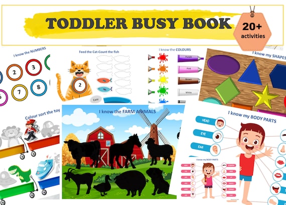 Toddler BUSY BOOK PRINTABLE Toddler Learning Binder Busy | Etsy