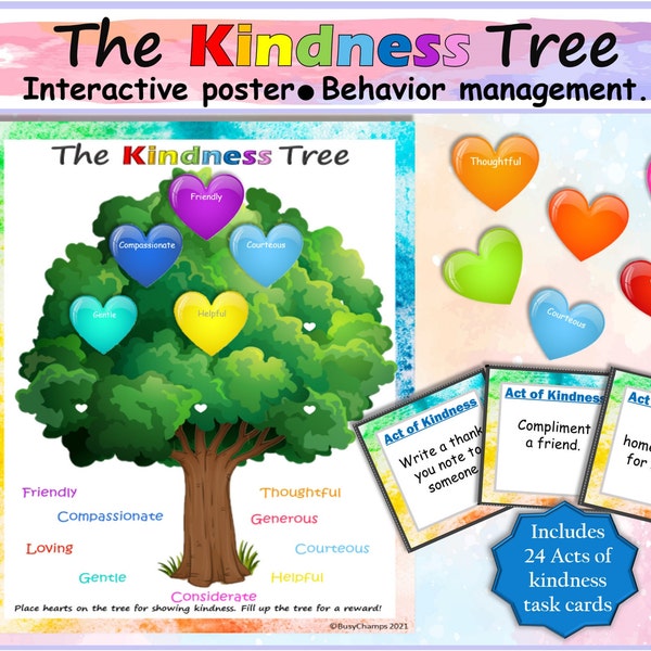 Kindness Chart for Kids - Etsy