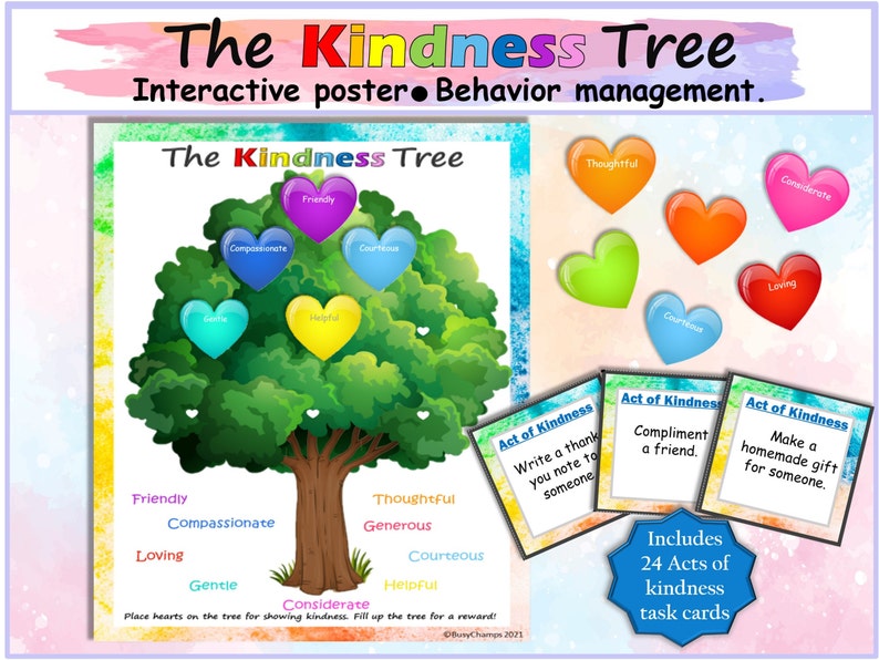 Kindness Activity Printable, Behavior Management, Reward Chart, Acts of ...