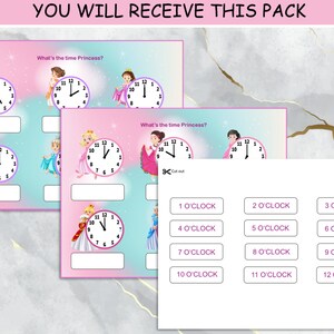 Telling Time Busy Book Page, Princess Themed- Learn to Tell Time ...