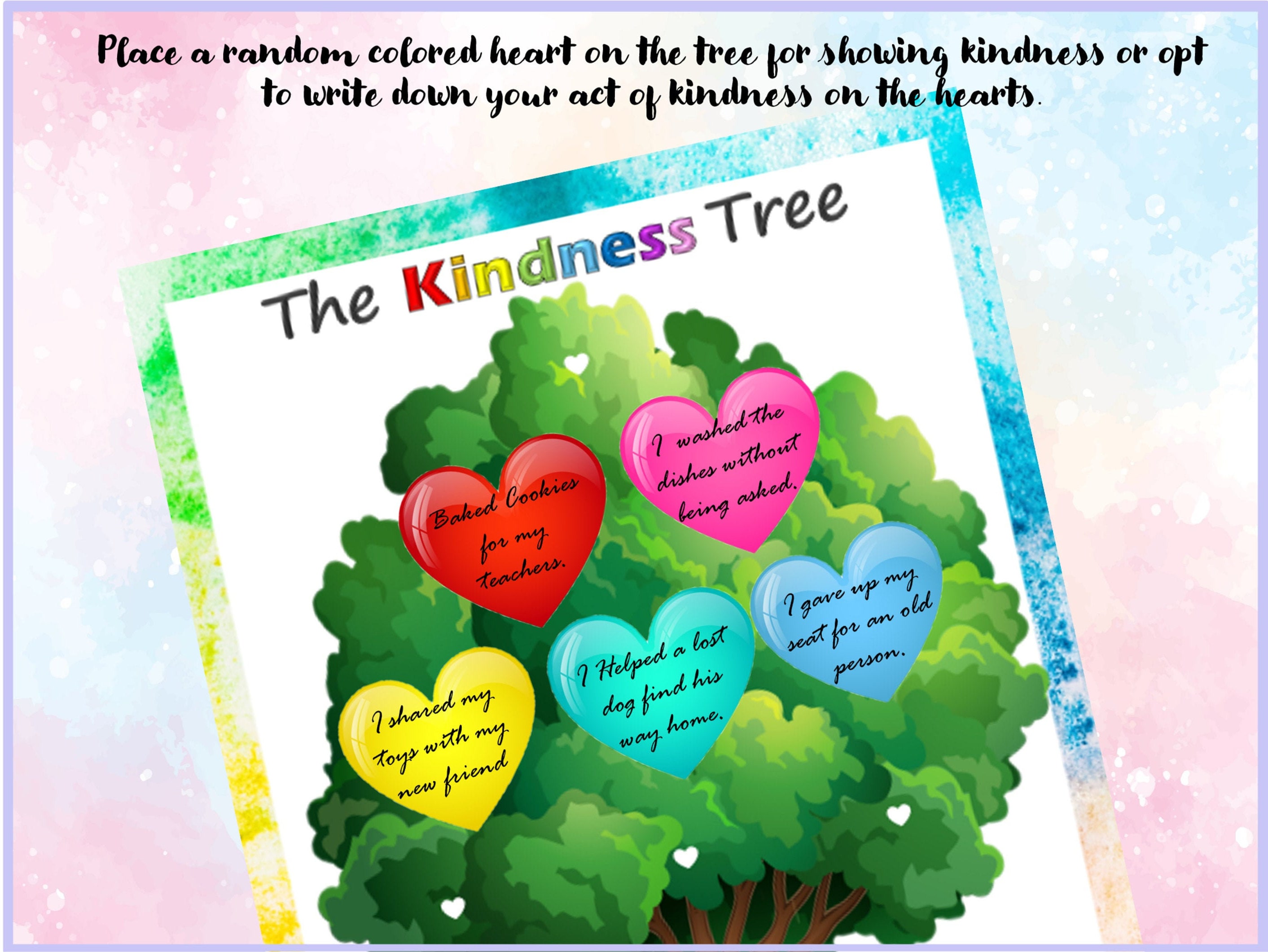 Kindness Activity Printable, Behavior Management, Reward Chart, Acts of ...
