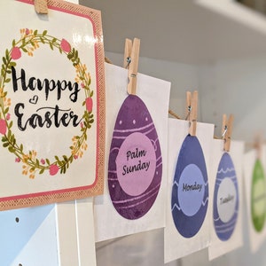 Printable Easter Holy Week Calendar, Easter Countdown, Christian Easter ...