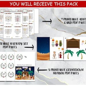 Printable Nativity Advent Calendar, Countdown to Christmas, Nativity ...