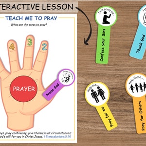Teach Me to Pray Printable Pack, Steps to Prayer Activity, Prayer ...