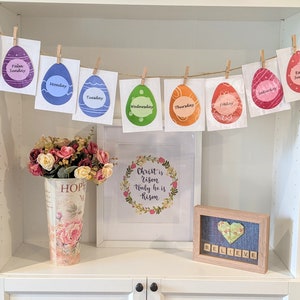 Printable Easter Holy Week Calendar, Easter Countdown, Christian Easter ...