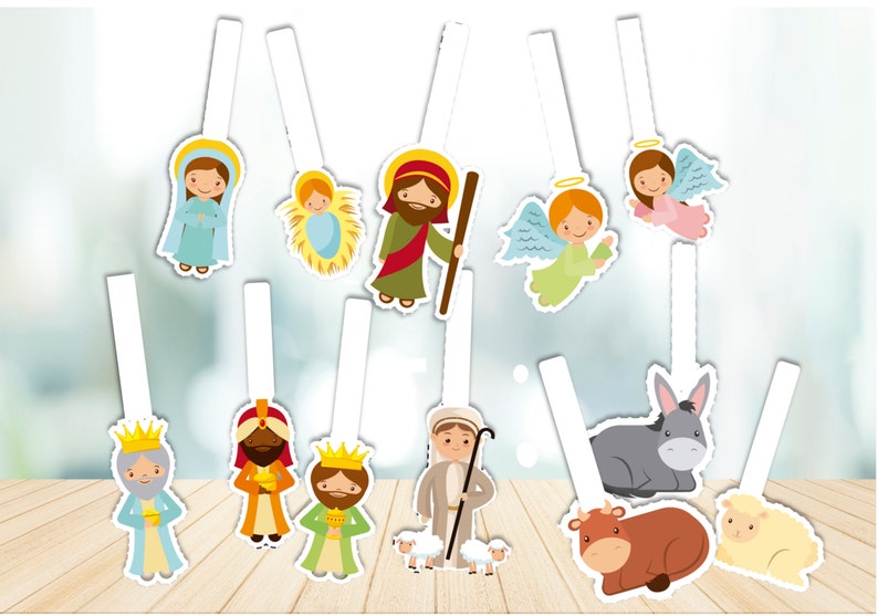 Printable Nativity Scene Puppets, Christmas Story With Puppets ...
