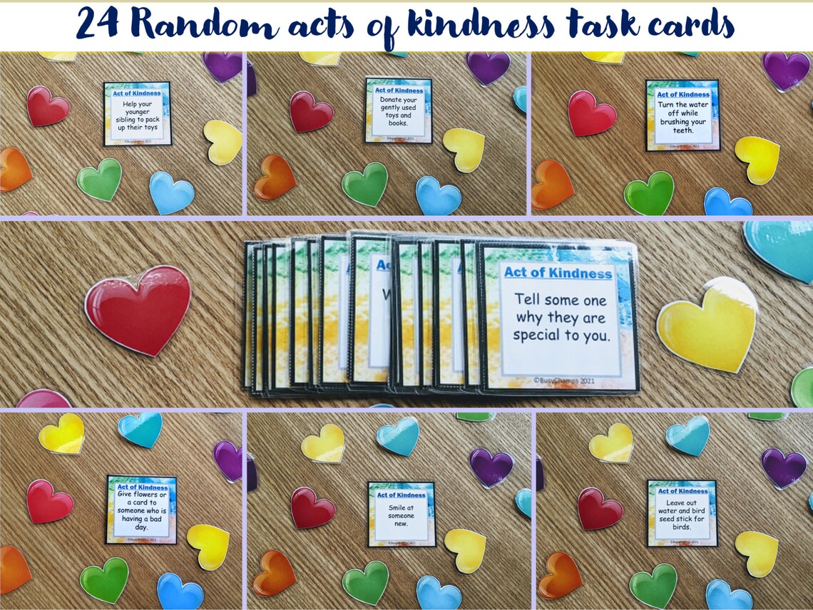 Kindness Activity Printable, Behavior Management, Reward Chart, Acts of ...