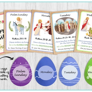 Printable Easter Holy Week Calendar, Easter Countdown, Christian Easter ...