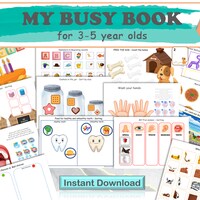 Five Senses Worksheet, Busy Book Printable, Preschool Learning Binder ...