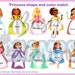 Shapes and Colors Busy Book Page, Princess Theme Printable Activity ...