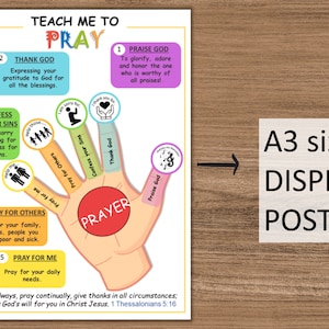 Teach Me to Pray Printable Pack, Steps to Prayer Activity, Prayer ...