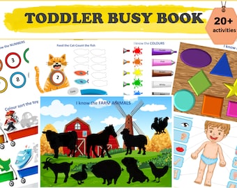 Toddler Busy Book Printable First Learning Binder - Etsy