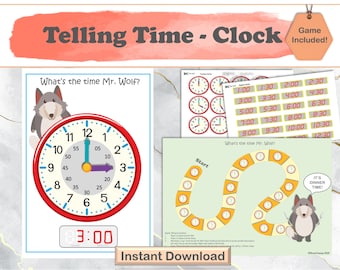 Mr Wolf Clock - Etsy