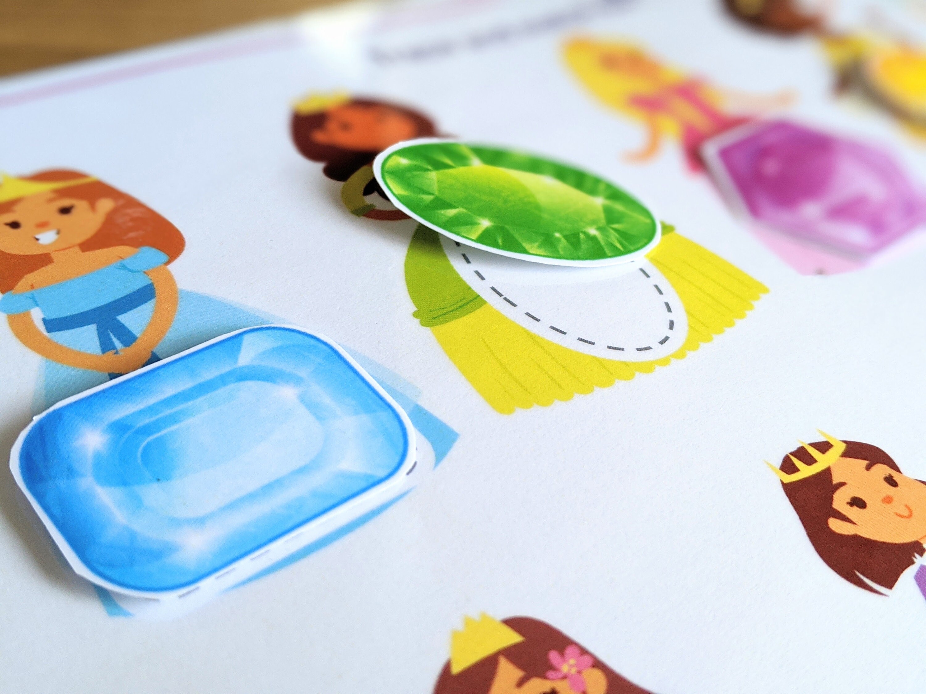 Shapes and Colors Busy Book Page, Princess Theme Printable Activity ...