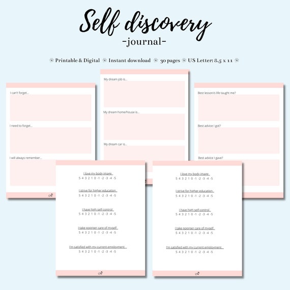 Self-discovery Journal Self Discovery Workbook Self | Etsy