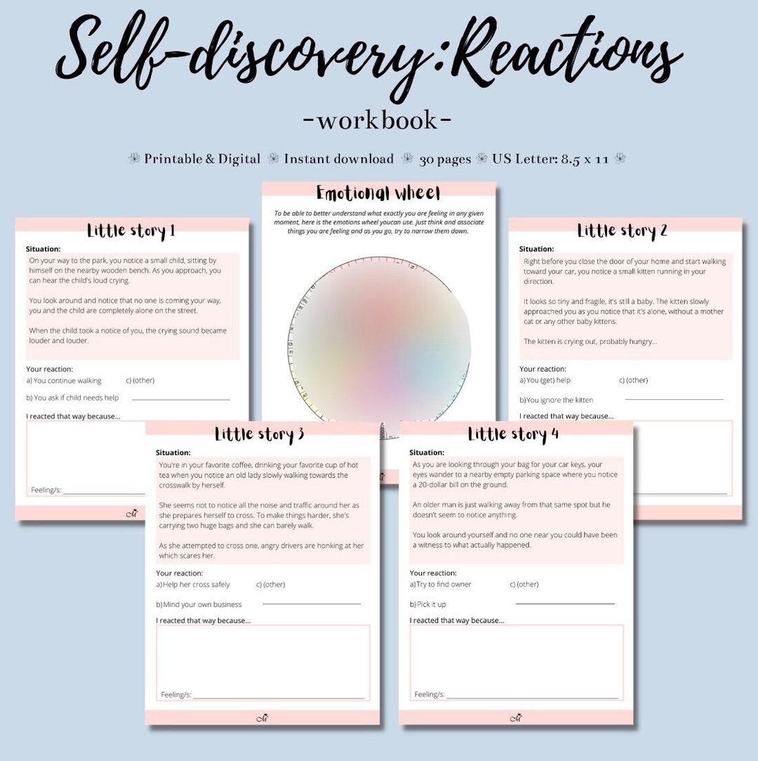 Self-discovery - Reaction - Workbook | Self Discovery Journal | Self ...