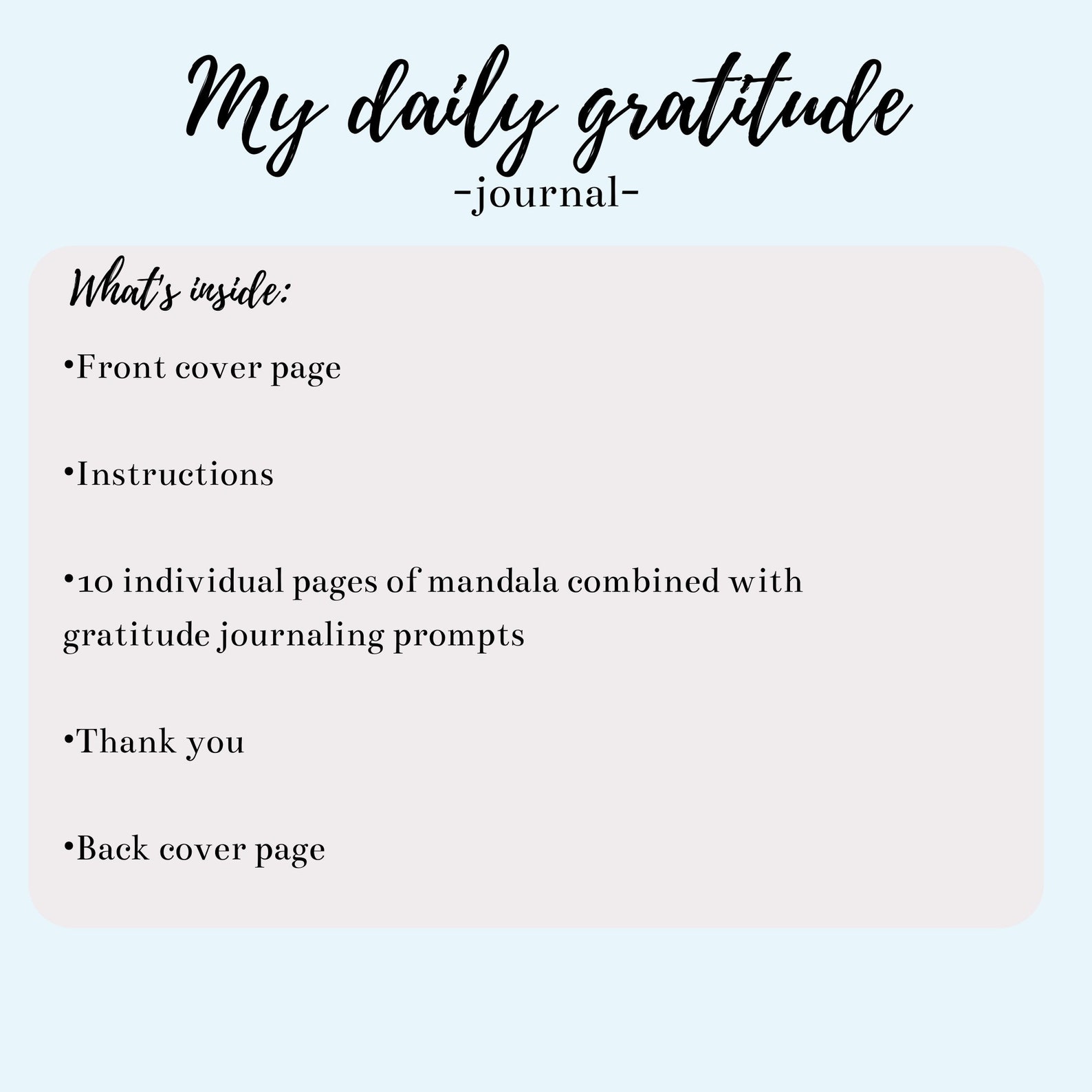 My daily gratitude Journal Gratitude journal Gratitude | Etsy