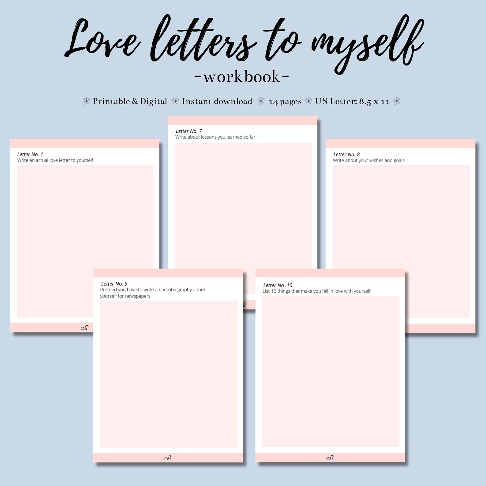 Love Letters to Myself - Workbook | Self Love Workbook | Self Love ...