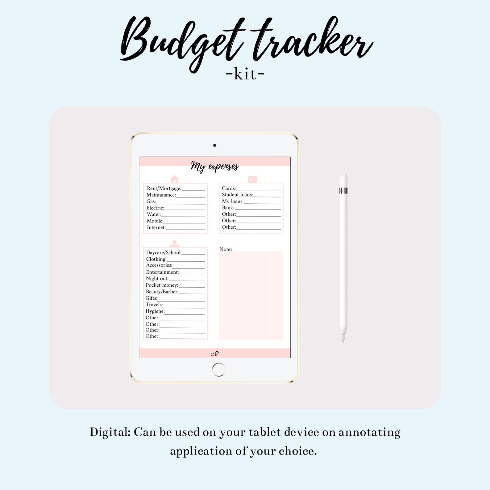 Budget Tracker - Kit | Finance Tracker | Expense Tracker | Savings ...